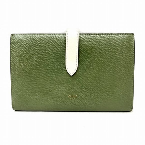 Celine | Accessories | Celine Celine Large Strap Wallet Bicolor Bifold ...